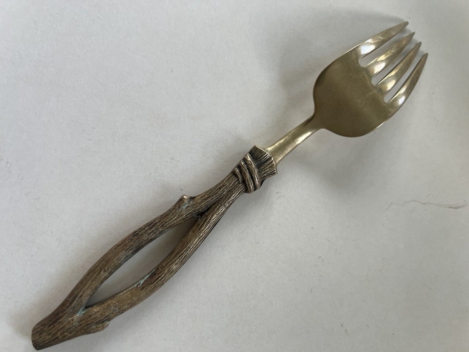 Vance Kitira Bronze Adirondack Tied Twig VKT2 Dinner Fork Flatware 7 5/ ...