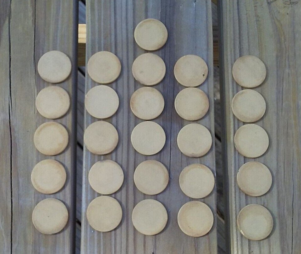 Lot of 26 ANTIQUE CLAY POKER CHIPS - Plain Ivory Colored | eBay