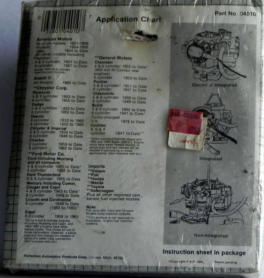 AUTO EXHAUST CUTOUT Vintage JC Whitney w/ Manual Choke Cable Kit for ...