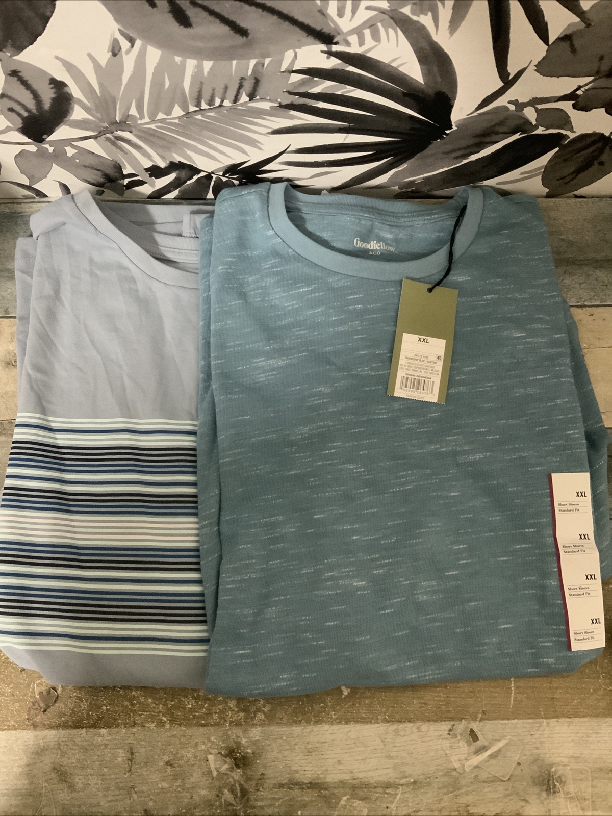 🏯 GOODFELLOW T-Shirt Men's Sz XXL Friendship Blue & Blue 🆕SET OF 2‼️ | eBay