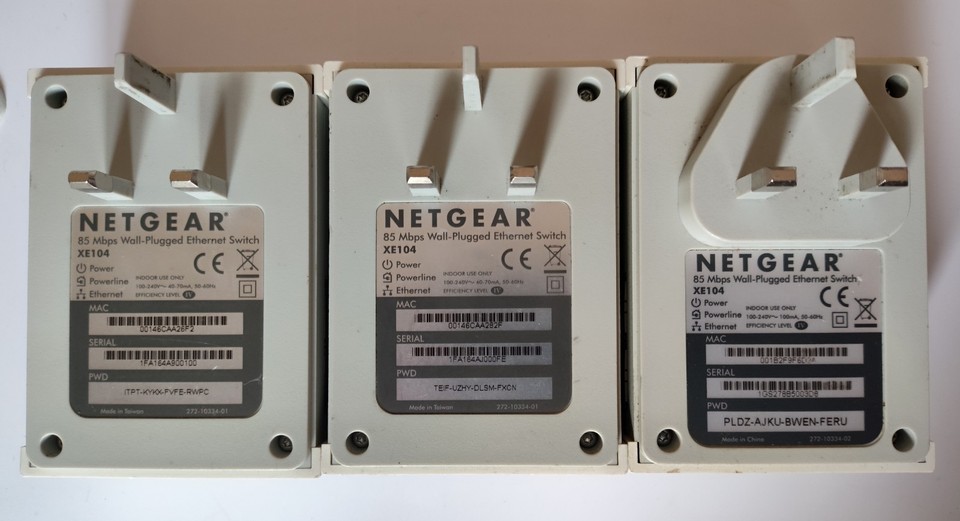 Netgear XE-104 Ethernet Switch 85Mbps Wall-Plugged with 4 Port LAN ...