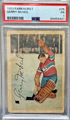 1953 Parkhurst Gerry McNeil #25 PSA 1 | eBay