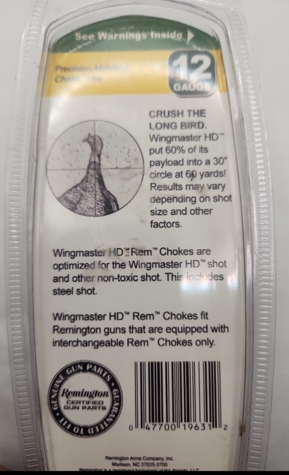 New in Pack - Remington Rem Choke Turkey/Predator Extra Full - 12 Gauge ...