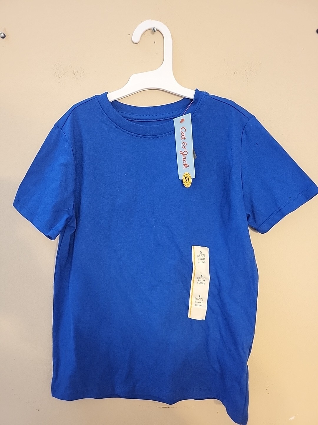 Cat & Jack Boys Blue Short Sleeve Crew Neck Pullover T Shirt Size S (6/ ...