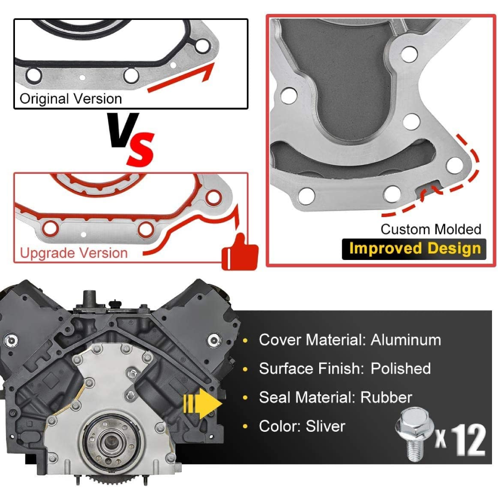 Rear Main Seal Kit for Chevy GMC 4.8 5.3 5.7 6.0 6.2 635-518 12633579 ...