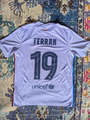 FC Barcelona 2021-22 Away Ferran Torres Soccer Jersey Authentic Nike ...