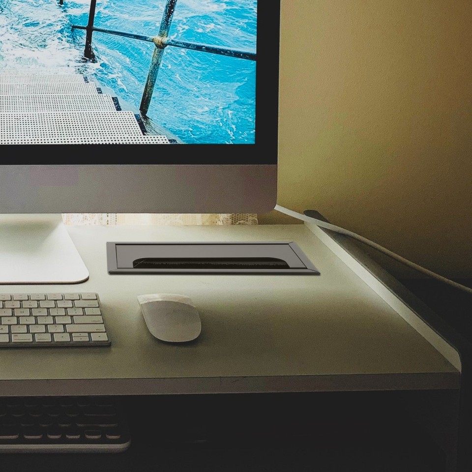 Cord Cable Grommets PC Desk Cable Cord Organizer Aluminum Alloy Wire ...