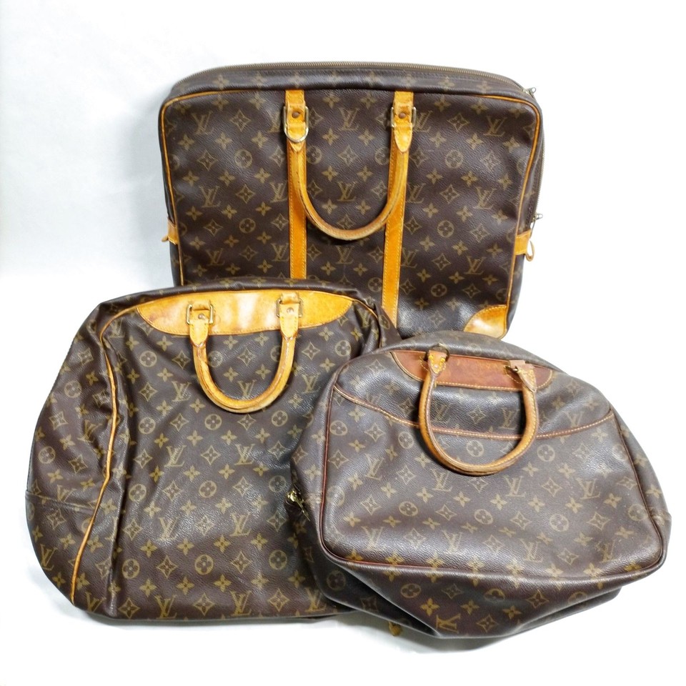 Louis Vuitton Monogram Hand Bag Business Bag 3 piece set 586503 | eBay