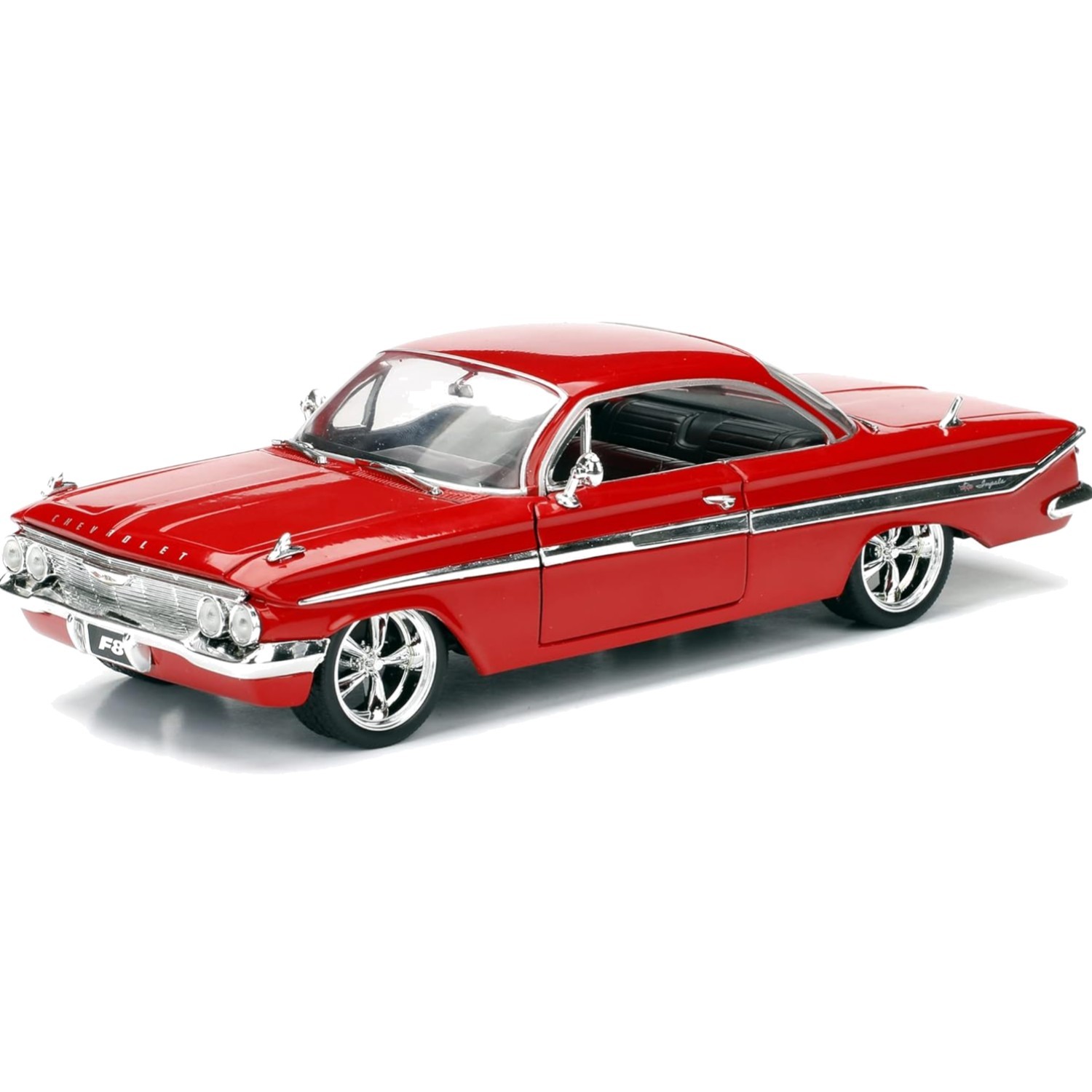 Diecast Car Toy Fast Furious 8 Dom Impala Vehicle Red Movie Collectible ...