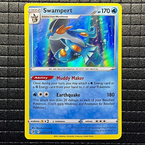 Swampert #064/264 SWSH Fusion Strike Pokemon Holo Rare Card | eBay.de