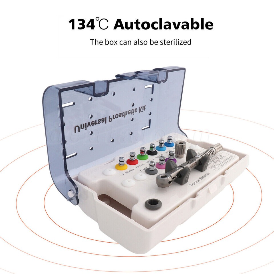 Universal Implant Kit w/9 Drivers 132°C Autoclavable Torque Wrench | eBay