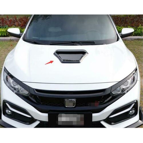 Black Front Engine Hood Vent Cover Decor Fit For Honda Civic Type-R ...