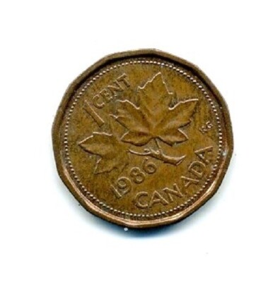 1986 Canada Canadian Penny 1 Cent Coin Queen Elizabeth II (1) | eBay