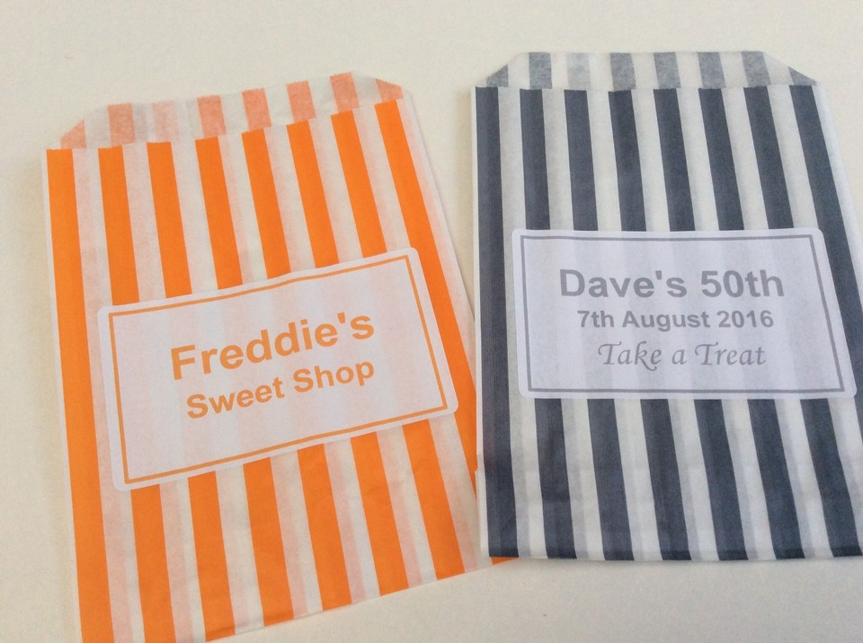 Personalised Sweet Bags - Weddings - Candy Cart - Birthday Party Bags ...