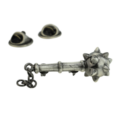 Medieval Knights Spiked Mace Museum Lapel Pin Badge - Antique Finish ...