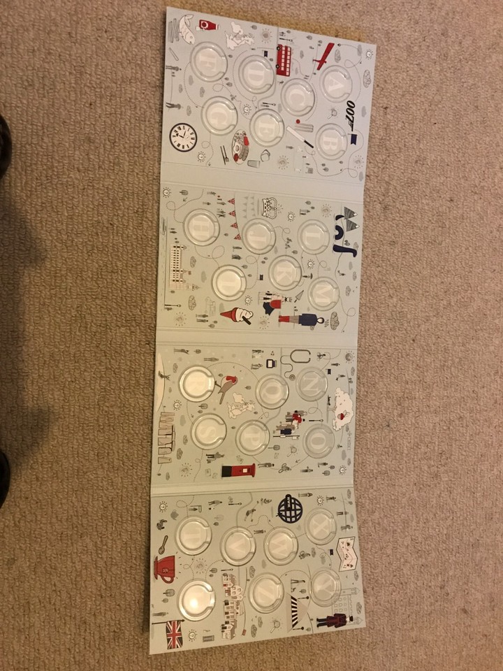 2018 2019 A-Z Alphabet 10p Ten Pence coin Angel Bond Fish Oak NHS Robin ...