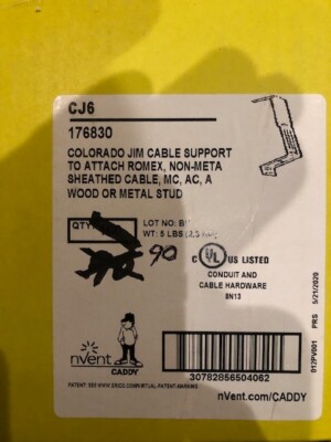 Caddy NVENT CJ6 Colorado Jim Cable Support Clip NEW BOX OF 90 | eBay