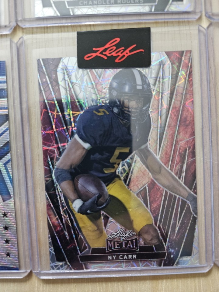 10 Pre-Production PROOF Card 1/1 Leaf Metal Football Cards | eBay