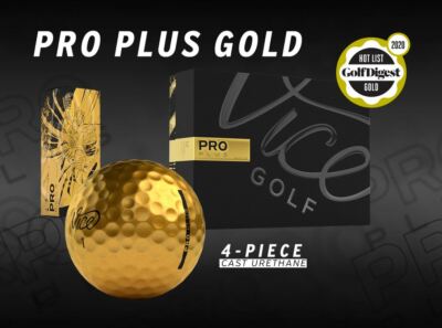 Vice Pro Plus GOLD Golf Balls 4-Piece - 1 Dozen (12 Balls) Limited ...