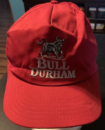 VINTAGE BULL DURHAM RED SNAPBACK HAT CAP MADE IN USA | eBay
