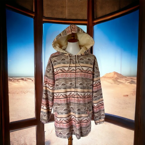 Vintage Southwest Aztec Reversible Windbreaker Bomber Jacket OS One ...