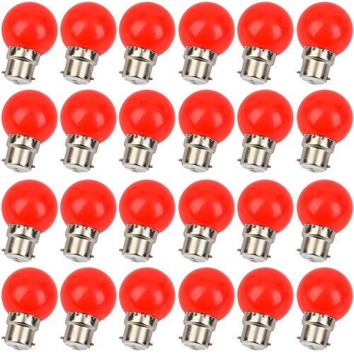 B22 Bayonet 220V LED Bulb RED Glow Golf Ball G45 Plastic Bulbs for ...