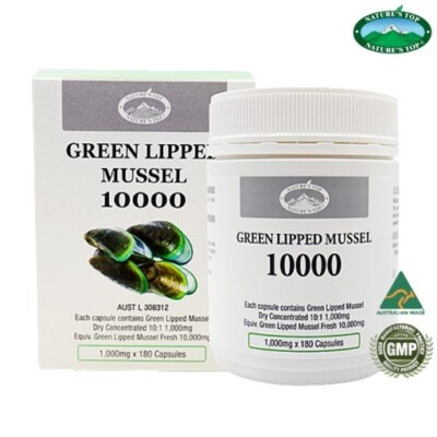 Nature's Top 10000 mg New Zealand Green Lipped Mussel 180 Capsules ...