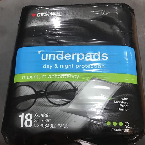 CVS Incontinence Underpads Baby Pet Pads 23" x 36" X-Large 18 Ct ...