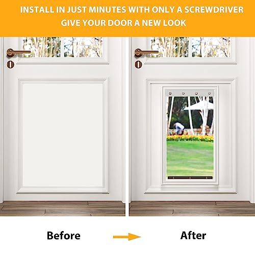 MIAOTONG XL Replacement Dog Door Flap 9.75x17 inch Compatible with ...