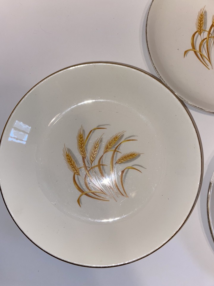 3 Vintage Golden Wheat Pattern 22K Gold, Ovenproof Dishes | eBay