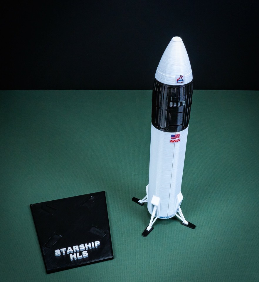 STARSHIP HLS Plastic model Rocket SpaceX Spacecraft 3D Print | eBay