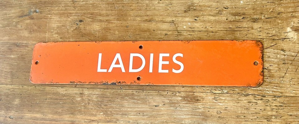 Railway BR NE Ladies Enamel Sign Vintage Decor Train Rail British ...