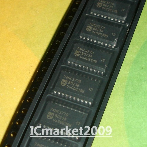 10 PCS 74HC377D SOP-20-7.2mm 74HC377 SMD Octal D-Type Flip-Flop with ...