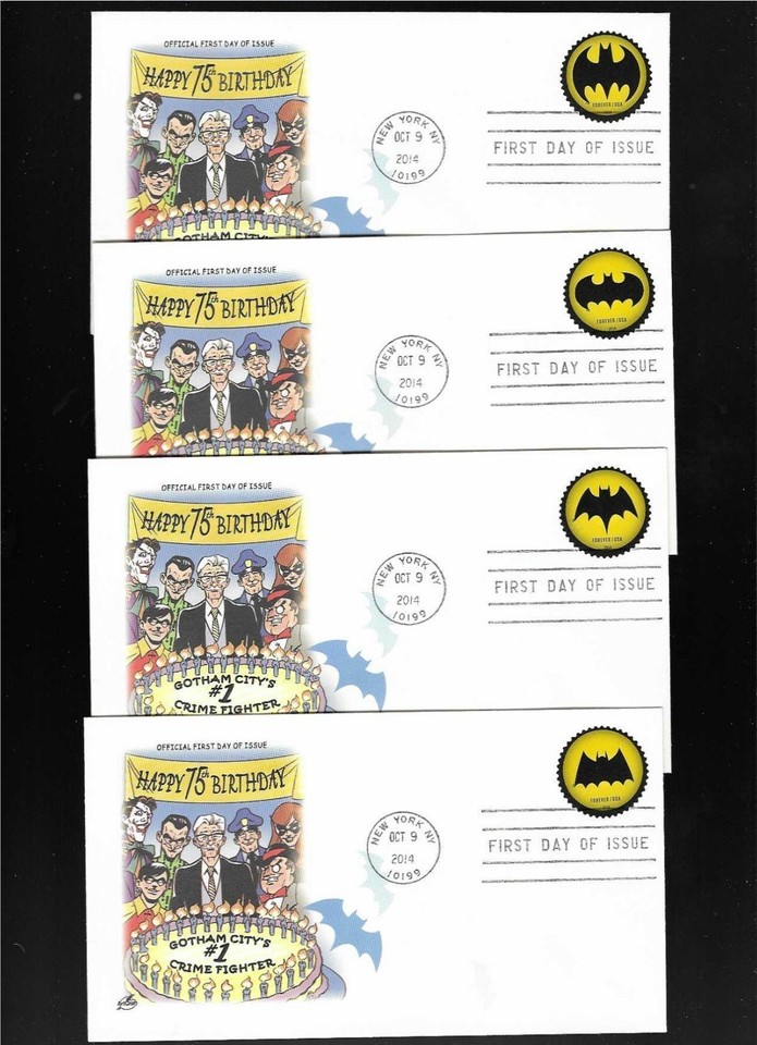 US FDC FIRST DAY COVERS BATMAN 2014 SET OF 10 BY ARTCRAFT | eBay