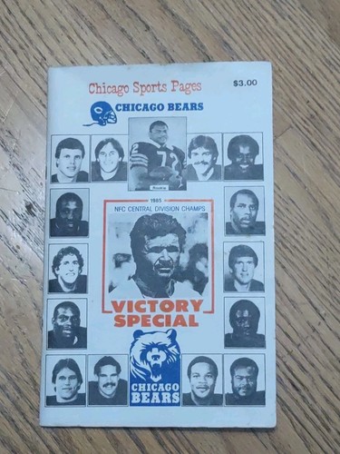 Vintage Chicago Bears 1985 NFC DIVISION CHAMPS BOOKLET AMAZING HISTORY ...