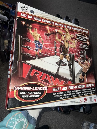 WWE Raw Superstar Ring With Spring-Loaded Mat 2012 Mattel Brand New ...