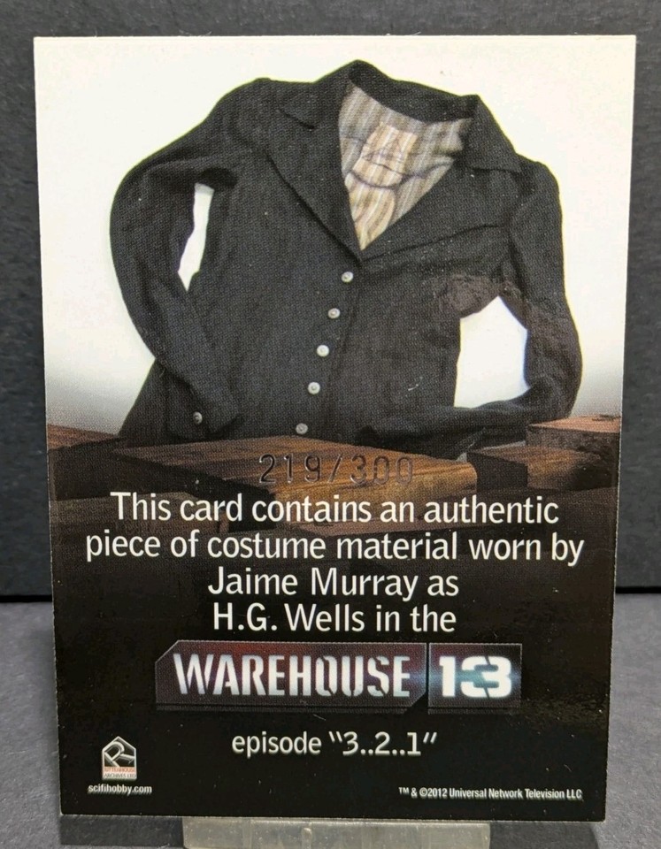 Rittenhouse Warehouse 13 Jamie Murray As H.G Wells Costume Card 219/300 ...