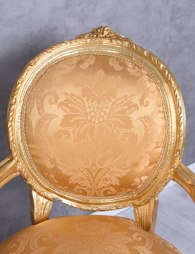 Baroque Armchair Chateau Chair Baroque Upholstered Chair Medallion ...