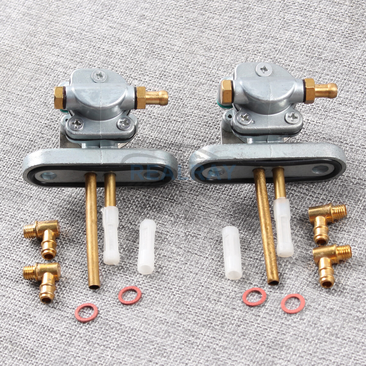 Set of 2 New Petcocks for Yamaha XS750S XS850 XS1100 Non-Vacuum Left ...