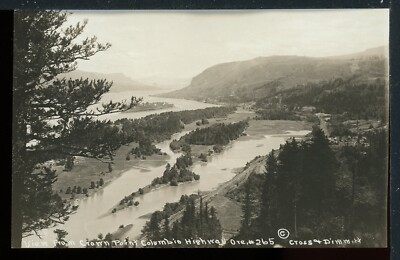 RPPC Crown Point View Columbia River Highway Oregon Vintage Postcard ...
