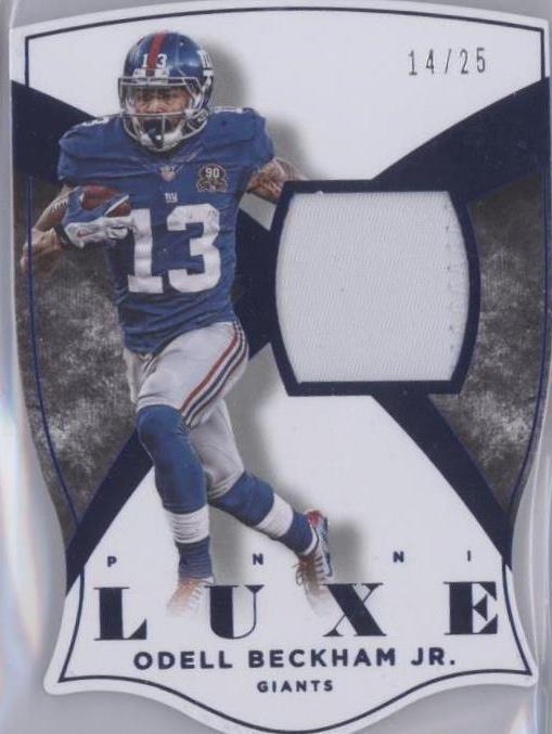 2015 Panini Luxe - Die-Cut Memorabilia Prime Odell Beckham Jr. #33 Blue ...