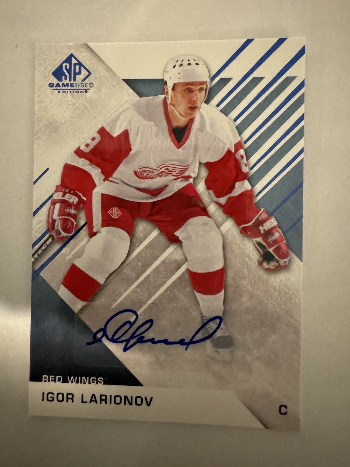 Igor Larionov 2016-17 SP Game Used Auto Detroit Red Wings | eBay