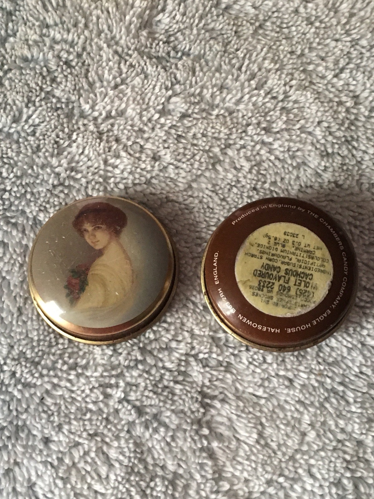 Violet Cachous Candy Container Collectible Tin England | eBay