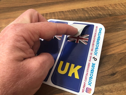 Pack of 2 UK Number Plate Badge Travel Stickers, DVLA compliant | eBay UK