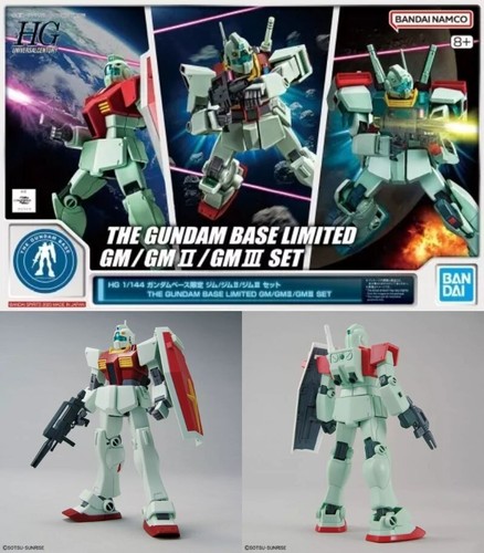 HG 1/144 GM GM II GM III SET GUNDAM BASE LIMITED Gunpla Bandai Model ...