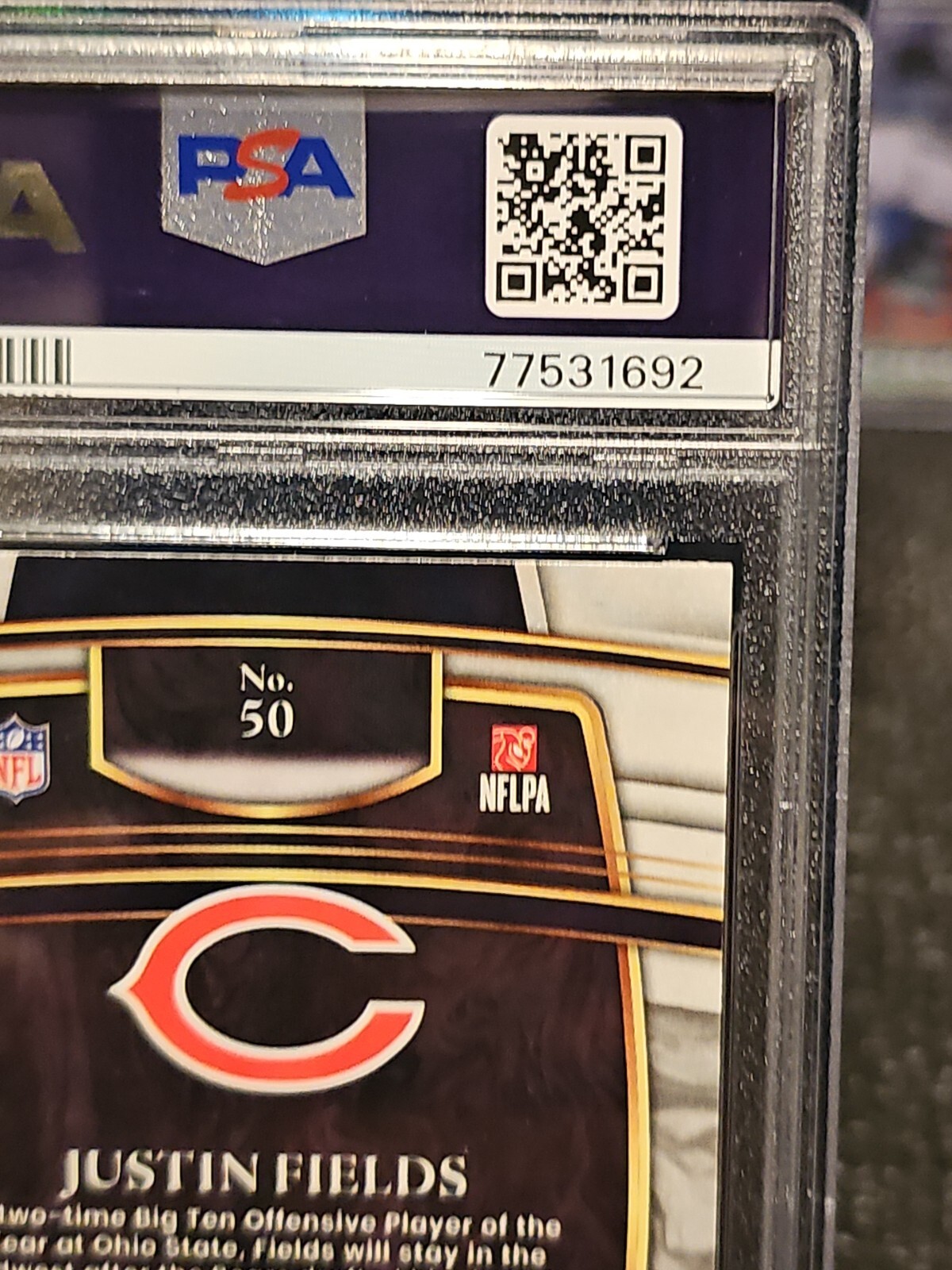 2021 Select #50 Justin Fields Rookie Card PSA 10 Gem Mint Chicago Bears ...