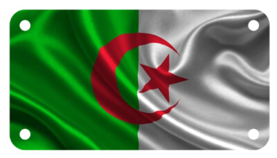 Algeria Flag Motorcycle ATV 4" x 7" License Plate Patriotic Wave ...