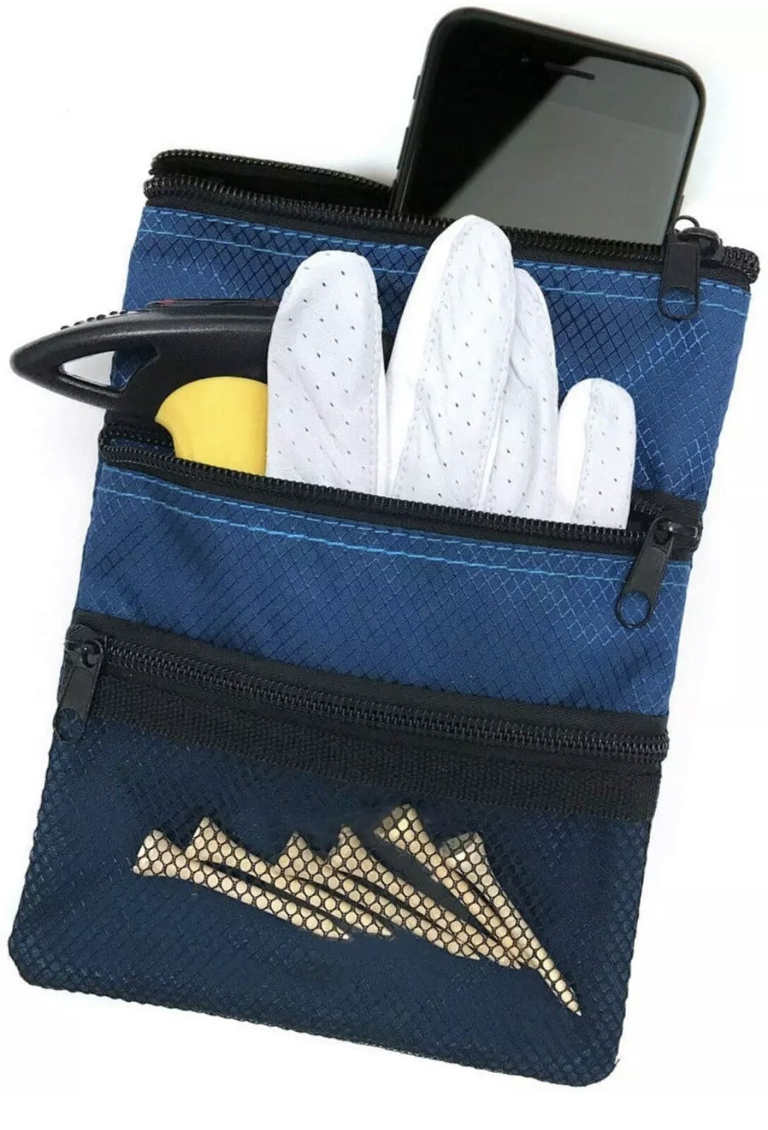 Small Golf Pouch Zipper Clip-On Tool Pouch Bags Tees Balls Accessory ...