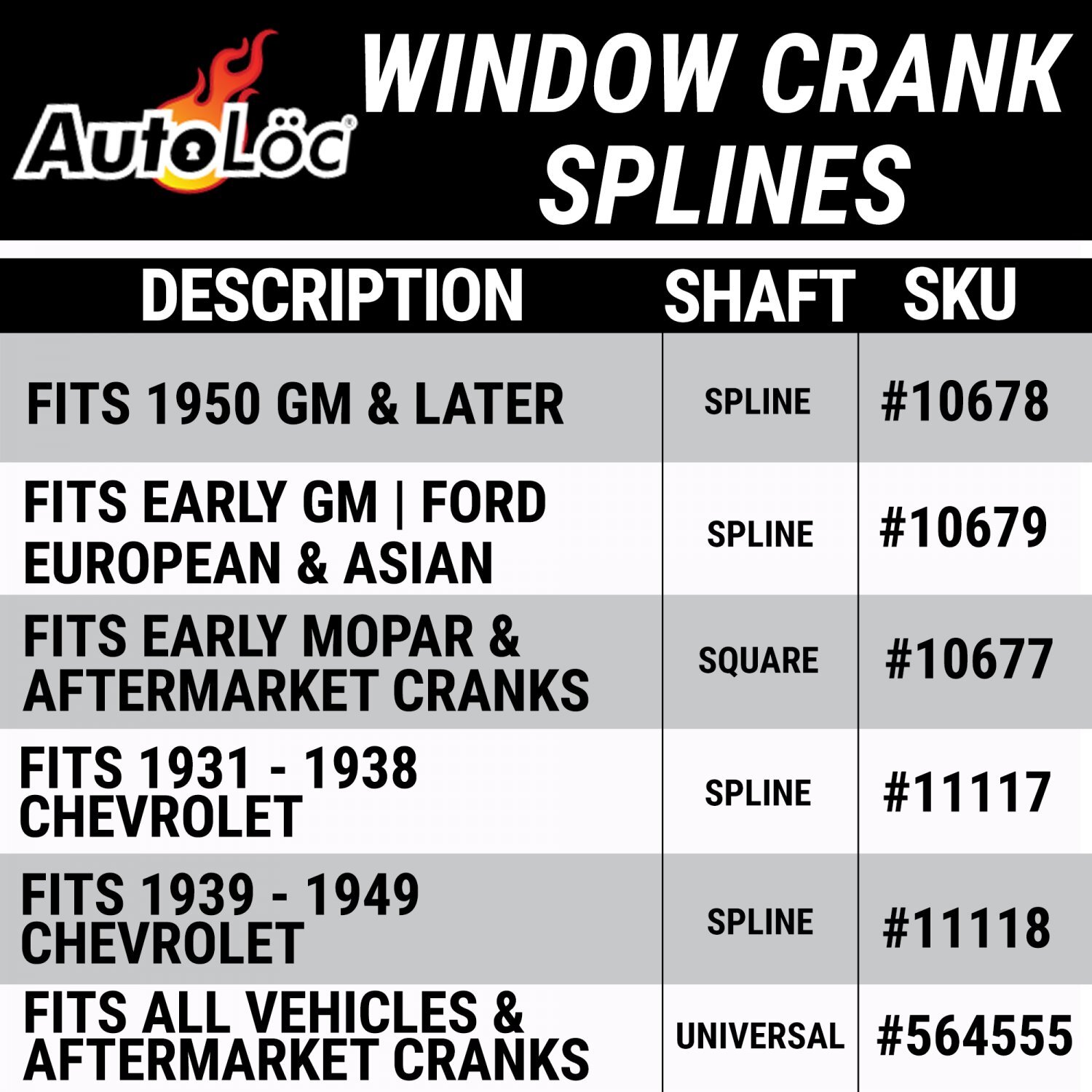 Electric Power Window Crank Handle Switch Billet Aluminum Early GM Ford ...
