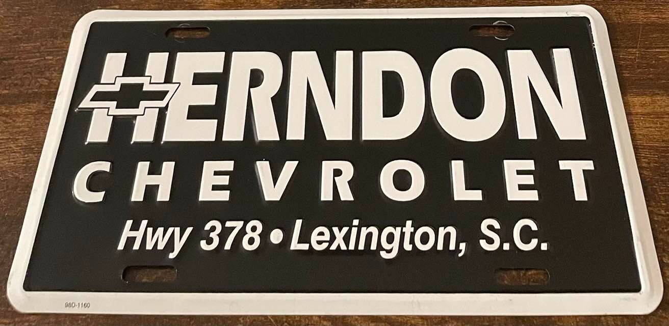 Herndon Chevrolet Dealership Booster License Plate Lexington South ...